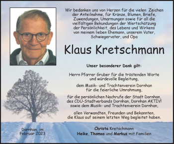 Traueranzeigen von Klaus Kretschmann | Schwarzwälder Bote Trauer